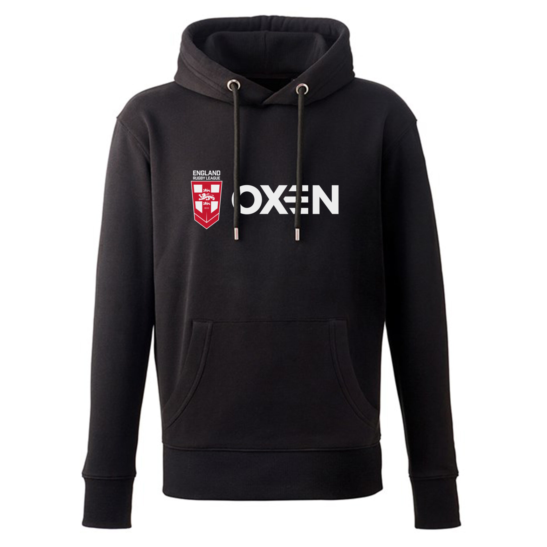 England Rugby League Oxen Black Cotton Hoody - Elite Pro Sports