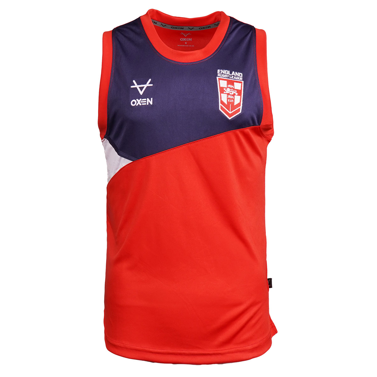 England RL Chest Panel Singlet Red - Elite Pro Sports