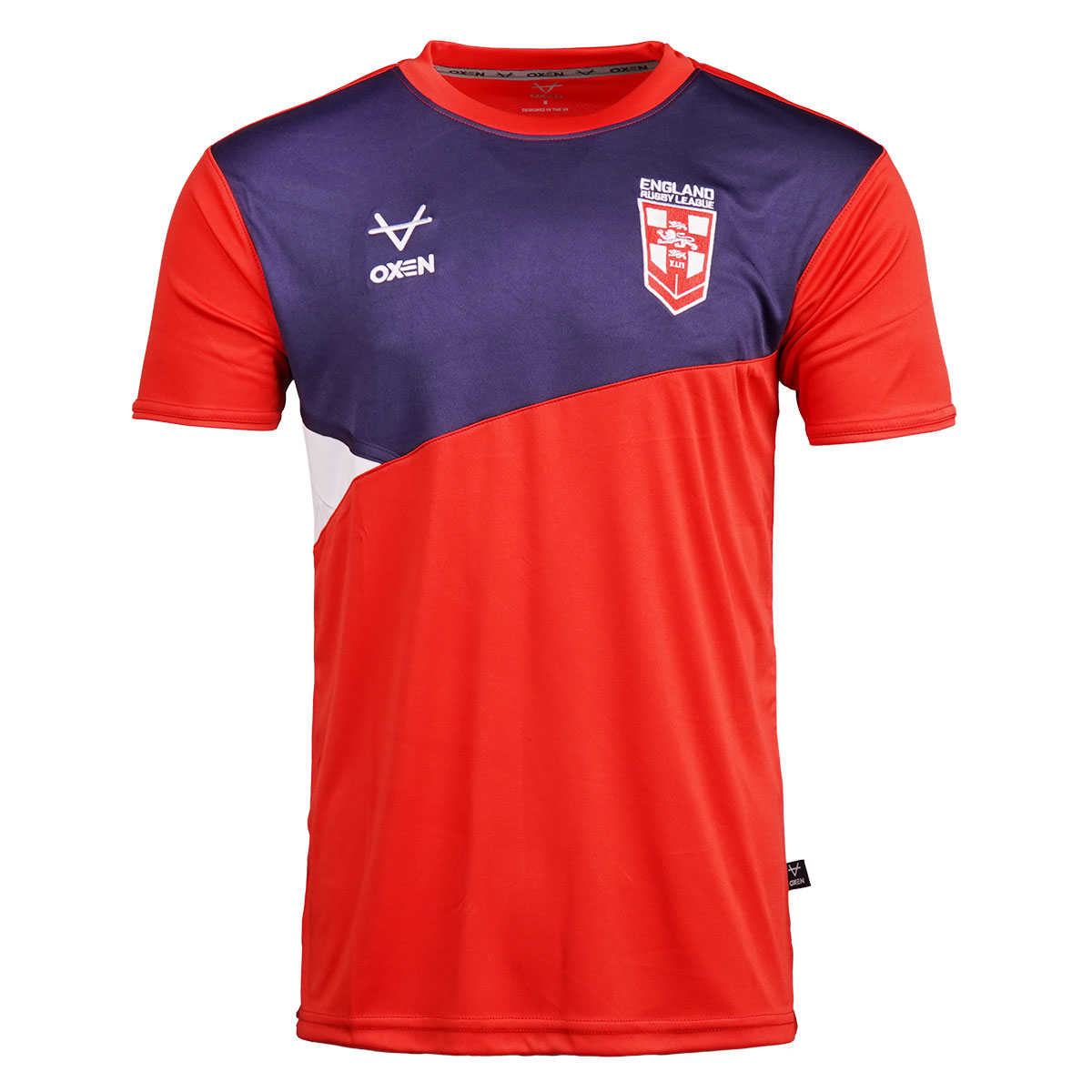 England RL Chest Panel Tee Red - Elite Pro Sports