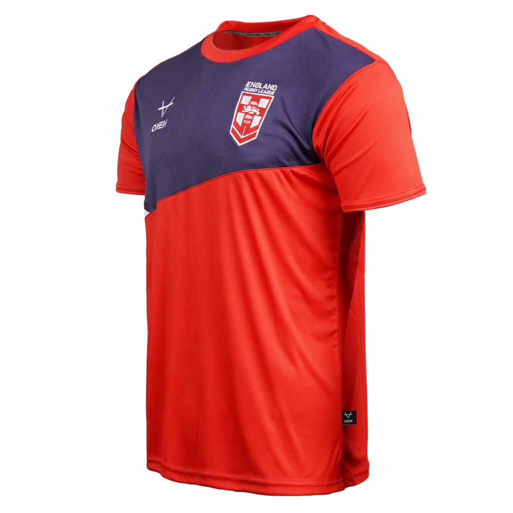 England RL Chest Panel Tee Red - Elite Pro Sports