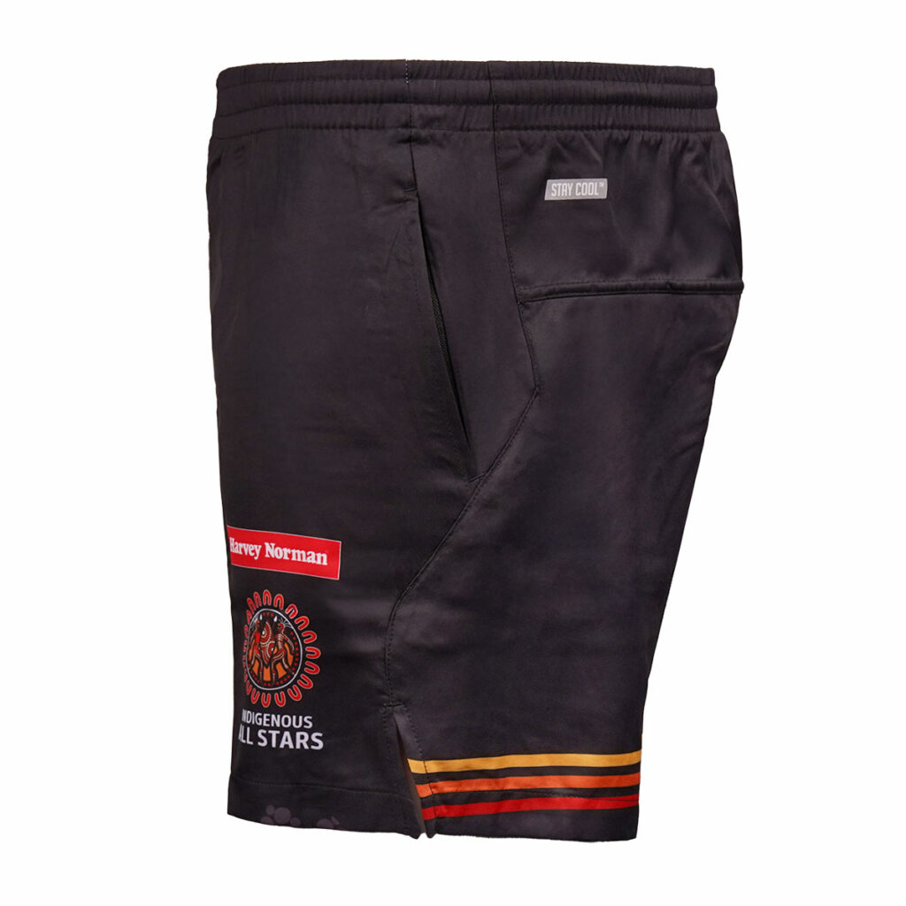 INDIGENOUS ALL STARS MENS TRAINING SHORT BLK - Elite Pro Sports